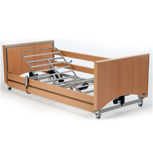 Invacare Medley Ergo LOW Profiling Electric Bed with Wooden Side Rails ...