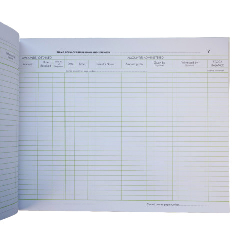 A4 Ward Controlled Drugs Order Book | CLH Healthcare