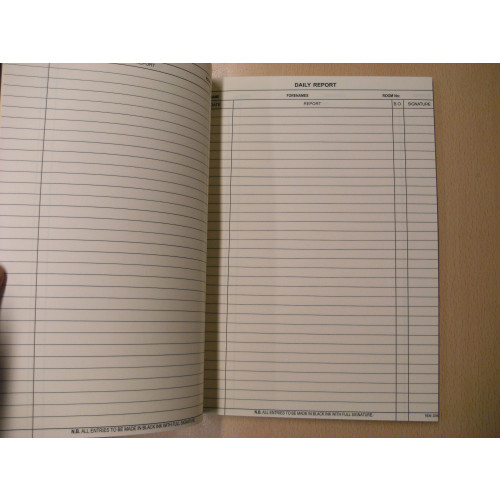 A4 Daily Report Book | CLH Healthcare