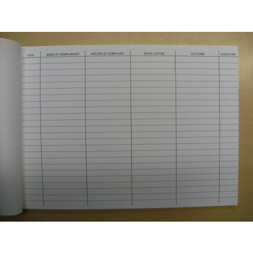 A4 Complaints Record Book | CLH Healthcare