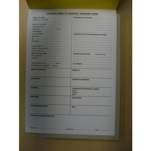 A4 Hospital Transfer Form | CLH Healthcare
