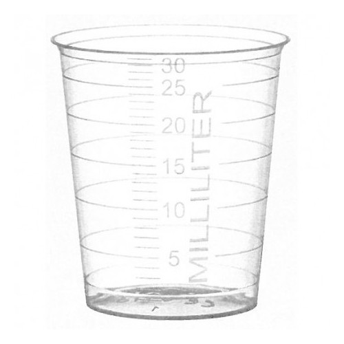 Clear Cup Medicine Measures | CLH Healthcare