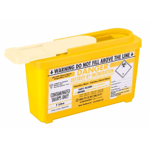 Sharps Yellow Lid Container Bins | CLH Healthcare