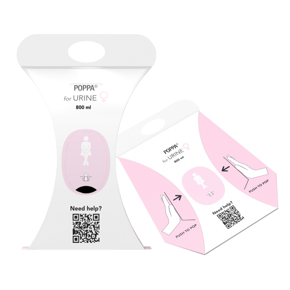 Female POPPA® for Urine, Pop-Up Urinal | CLH Healthcare