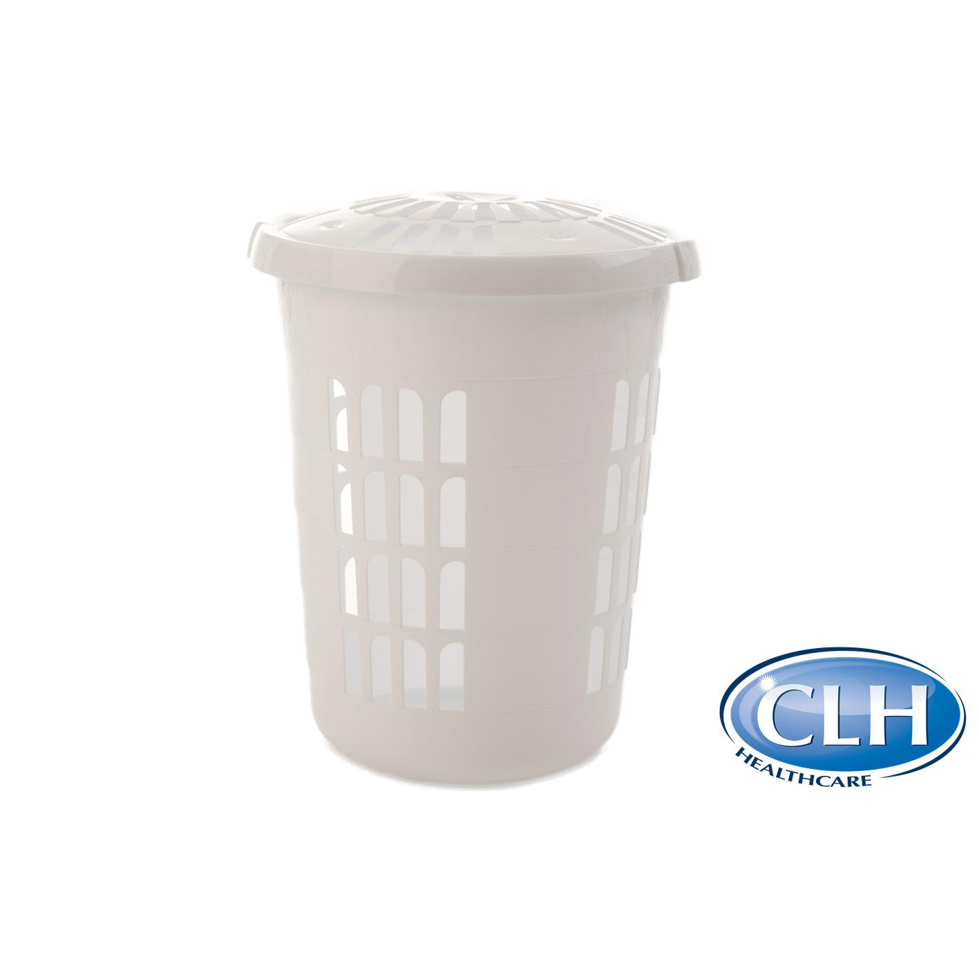 White Round Laundry Basket | CLH Healthcare