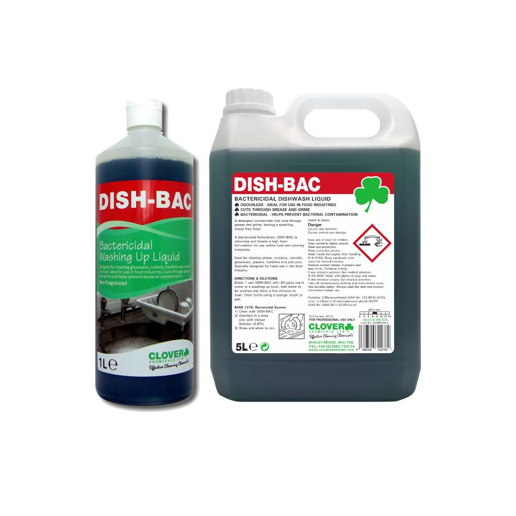 Clover Dish-Bac Bactericidal Washing Up Liquid | CLH Healthcare