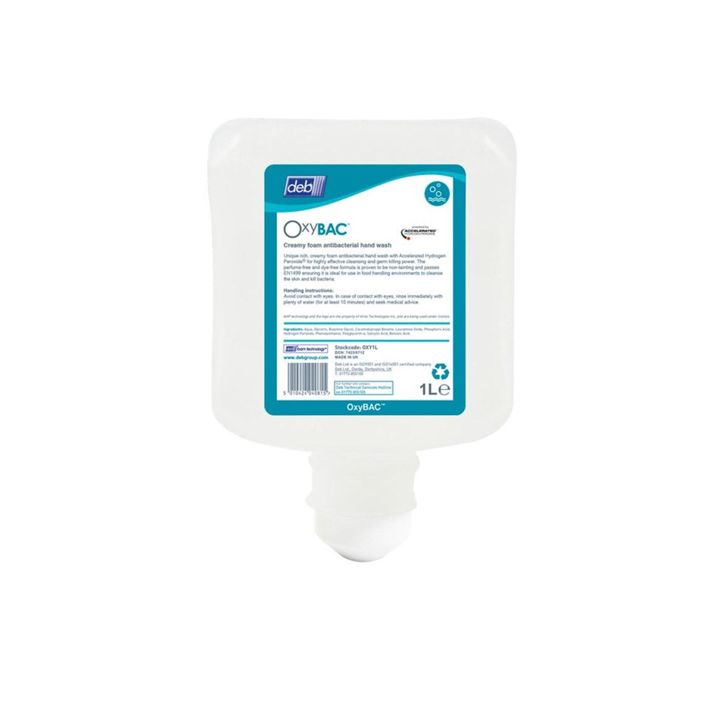 Deb Oxybac Anti-bac Foam Hand Wash | CLH Healthcare