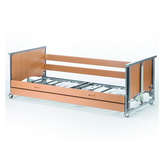 Invacare Medley Ergo LOW Profiling Electric Bed with Wooden Side Rails ...