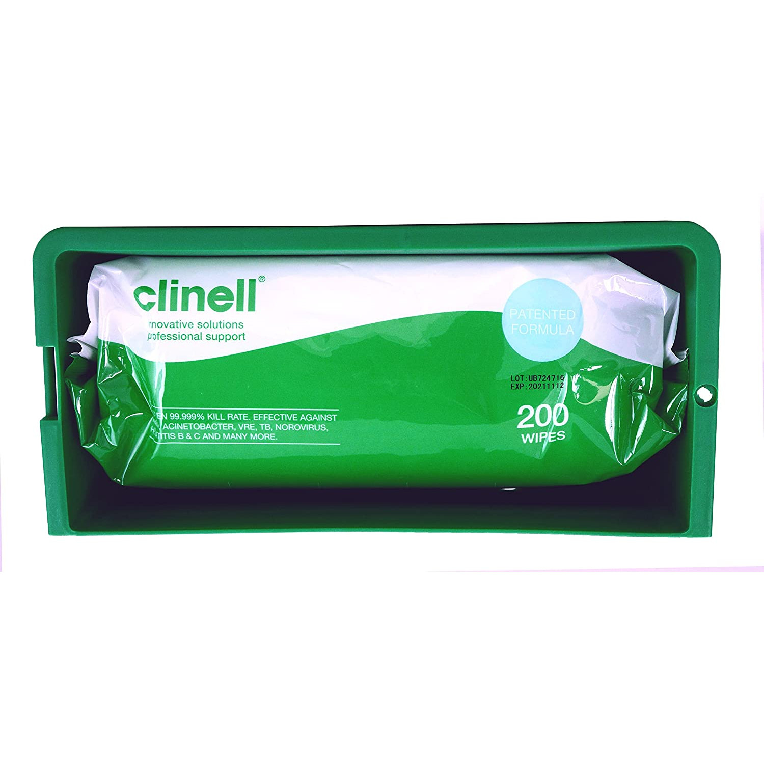 Green Dispenser for clinell Universal Wipes | CLH Healthcare