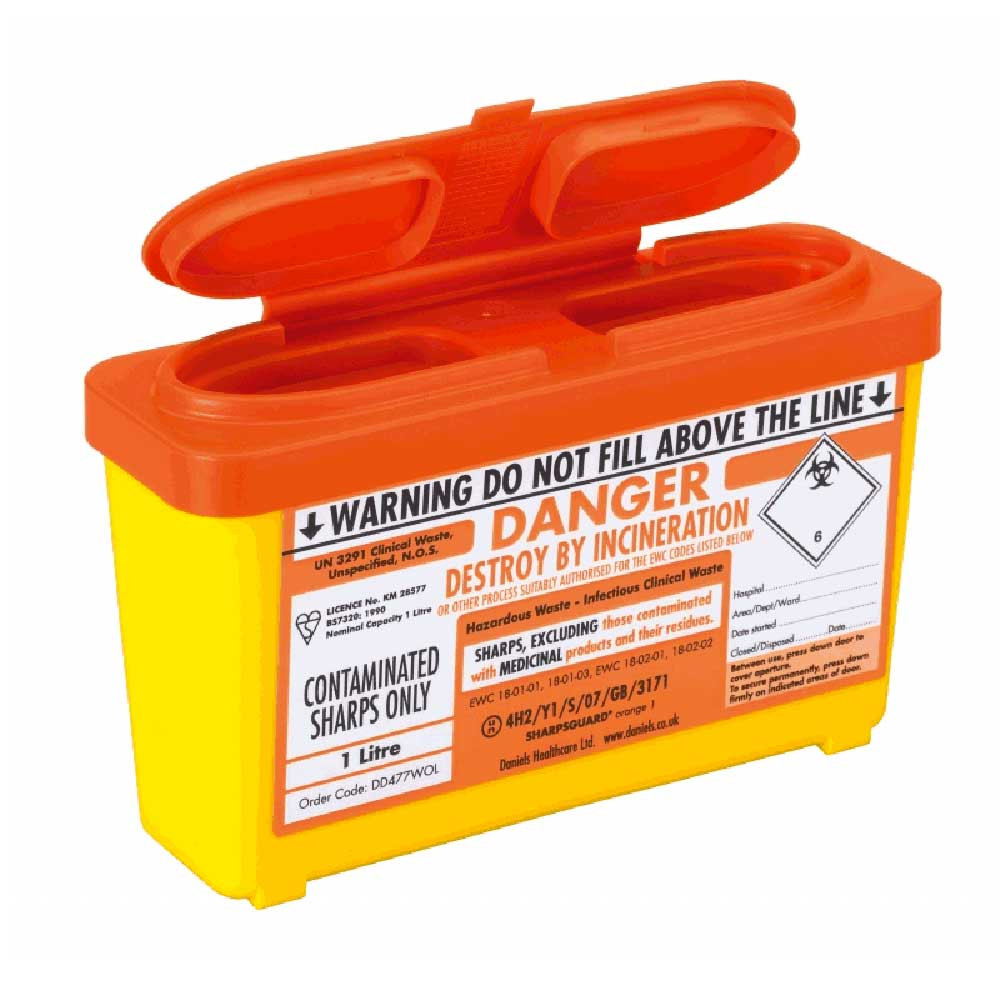 Sharps Orange Lid Container Bins | CLH Healthcare