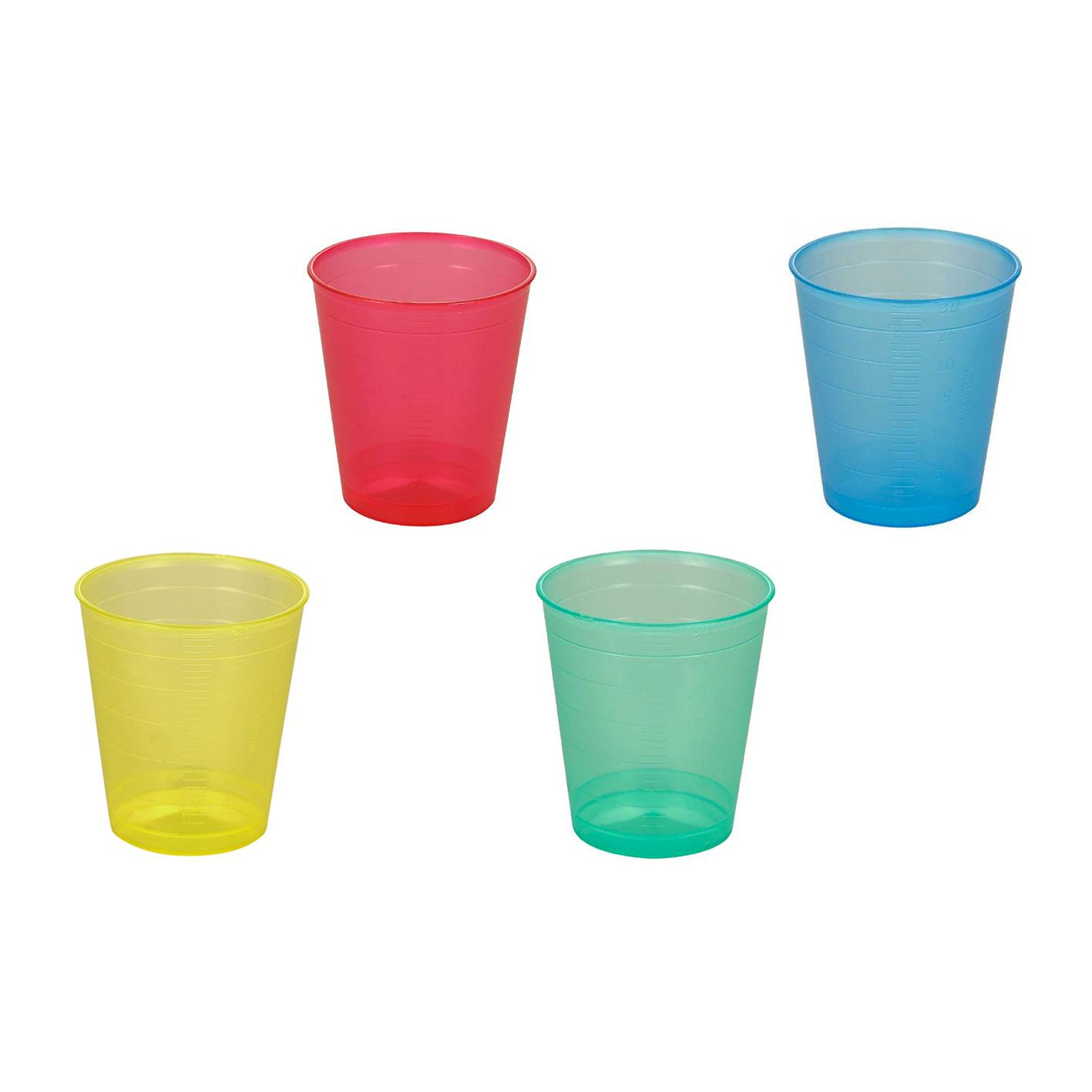 30ml Coloured Cup Medicine Measures | CLH Healthcare